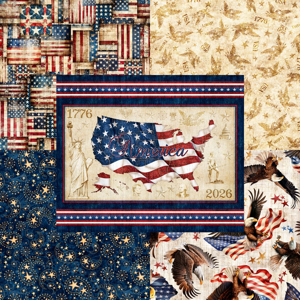 1776 from QT Fabrics | Little Turtle Cottage