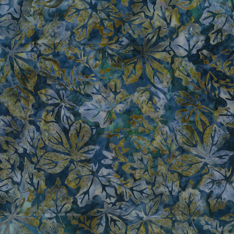 Canoe Lake Packed Leaves by Banyan Batiks Fabric | Little Turtle Cottage